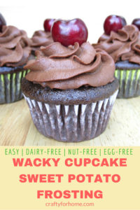 Wacky Cupcake With Sweet Potato Frosting | Crafty For Home