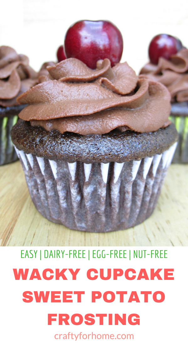 Wacky Cupcake With Sweet Potato Frosting | Crafty For Home