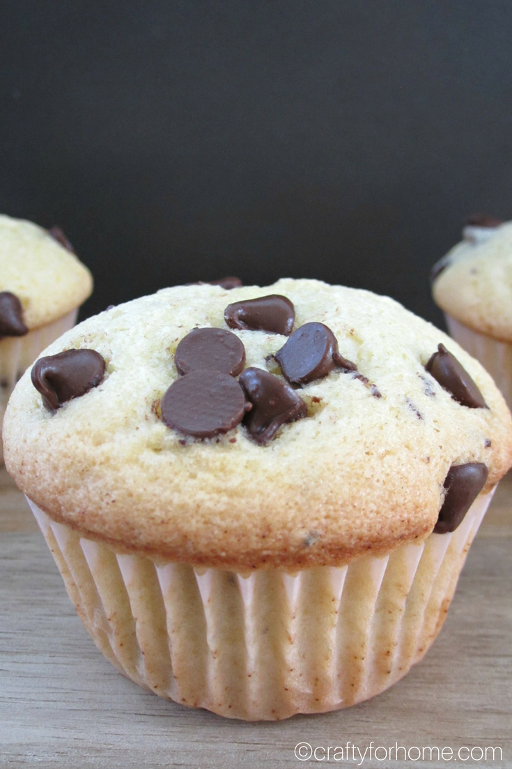 Easy Chocolate Chip Muffins | Crafty For Home