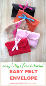 Easy Felt Envelope Tutorials | Crafty For Home