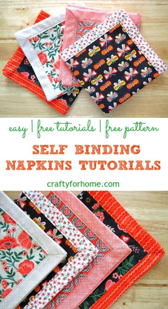 Self Binding Cloth Napkins | Crafty For Home