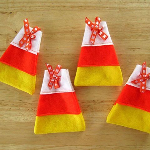 Candy Corn Felt Treat Bag | Crafty For Home