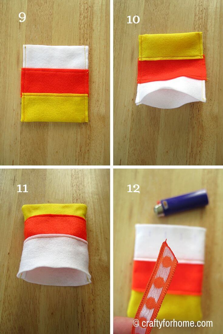 Candy Corn Felt Treat Bag | Crafty For Home