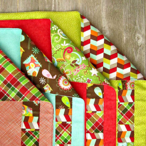 Self Binding Cloth Napkins Tutorial | Crafty For Home