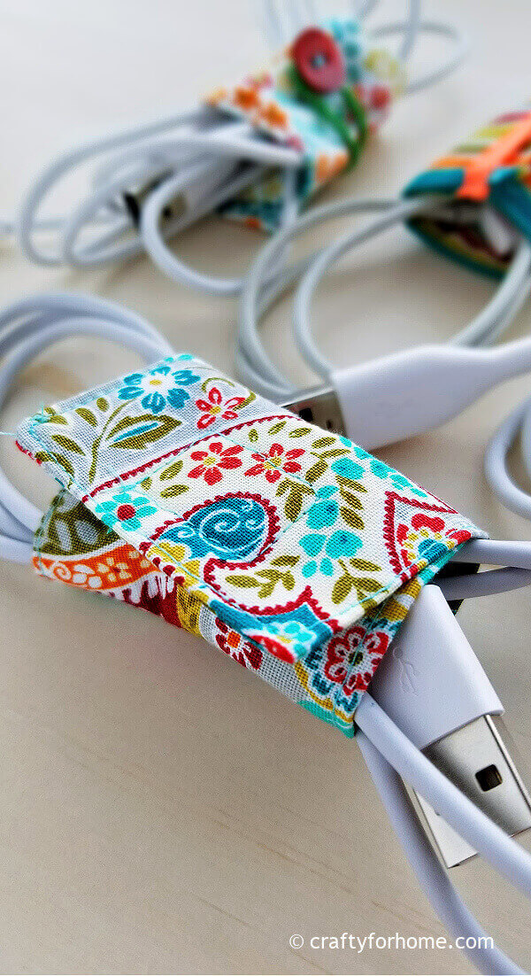 DIY Fabric Cord Holder Tutorial | Crafty For Home