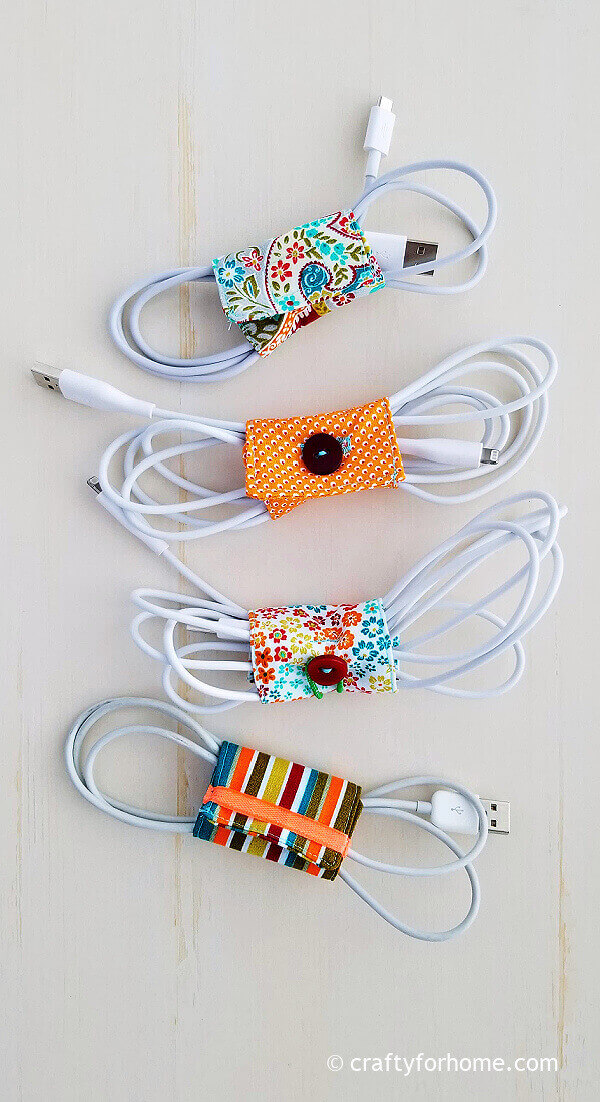 DIY Fabric Cord Holder Tutorial | Crafty For Home