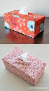 Easy DIY Fabric Tissue Box Cover Tutorial | Crafty For Home