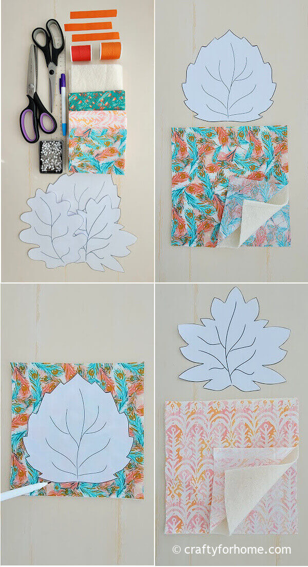 Easy To Sew Leaf Shaped Coasters | Crafty For Home