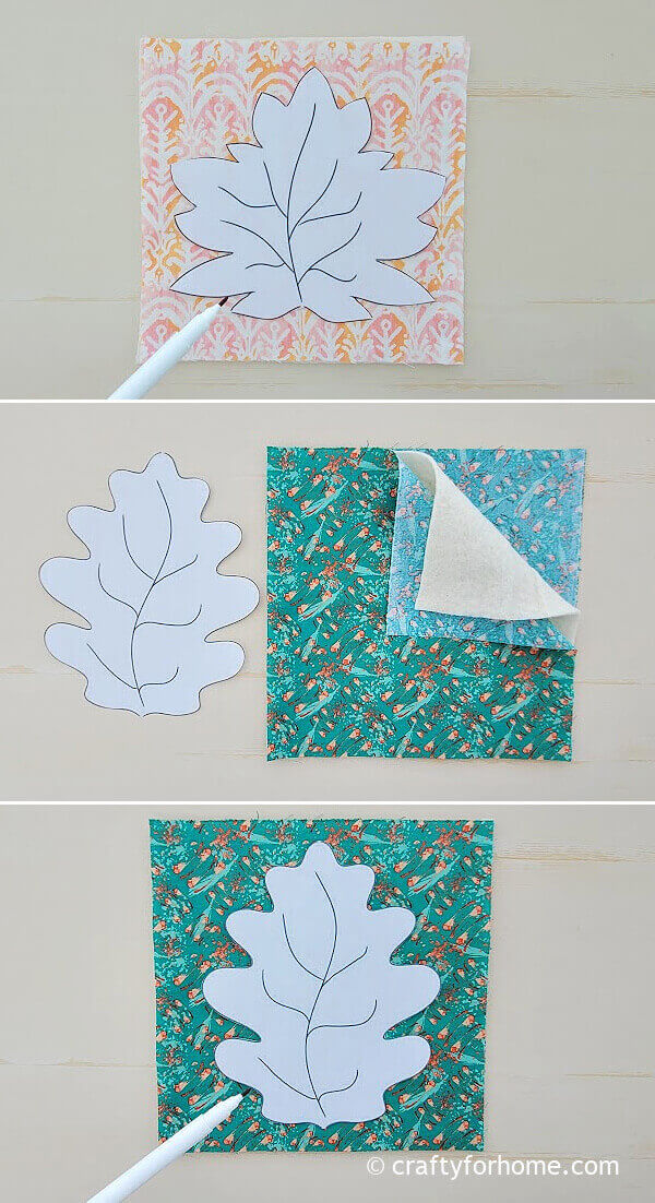 Easy To Sew Leaf Shaped Coasters | Crafty For Home