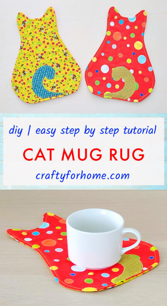 Cat Shaped Coaster Mug Rug Tutorial | Crafty For Home