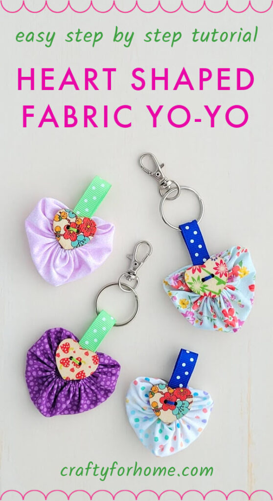 Heart-Shaped Fabric Yo Yo Tutorial | Crafty For Home