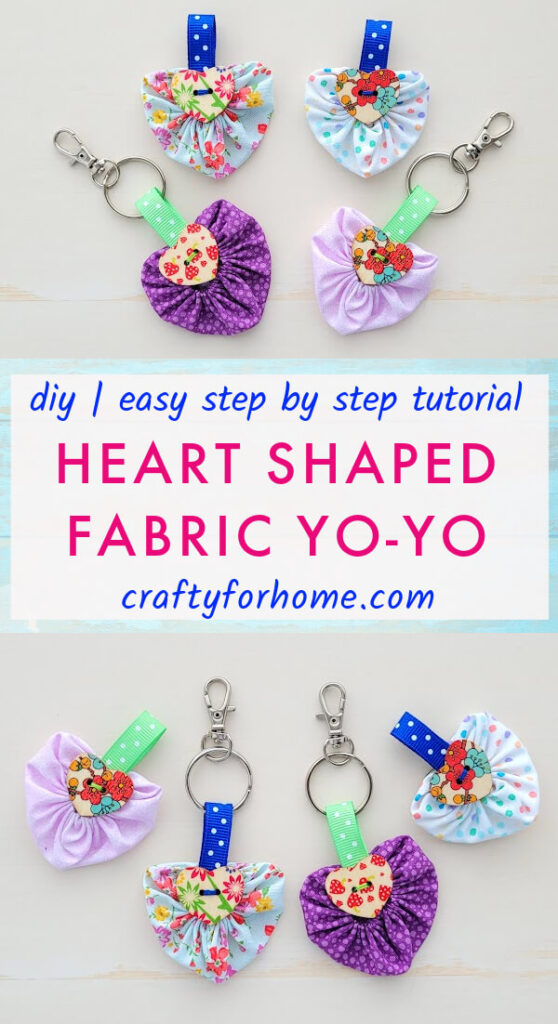 Heart-Shaped Fabric Yo Yo Tutorial | Crafty For Home