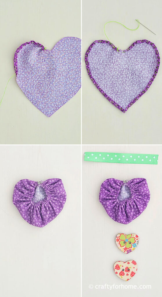 Heart-Shaped Fabric Yo Yo Tutorial | Crafty For Home