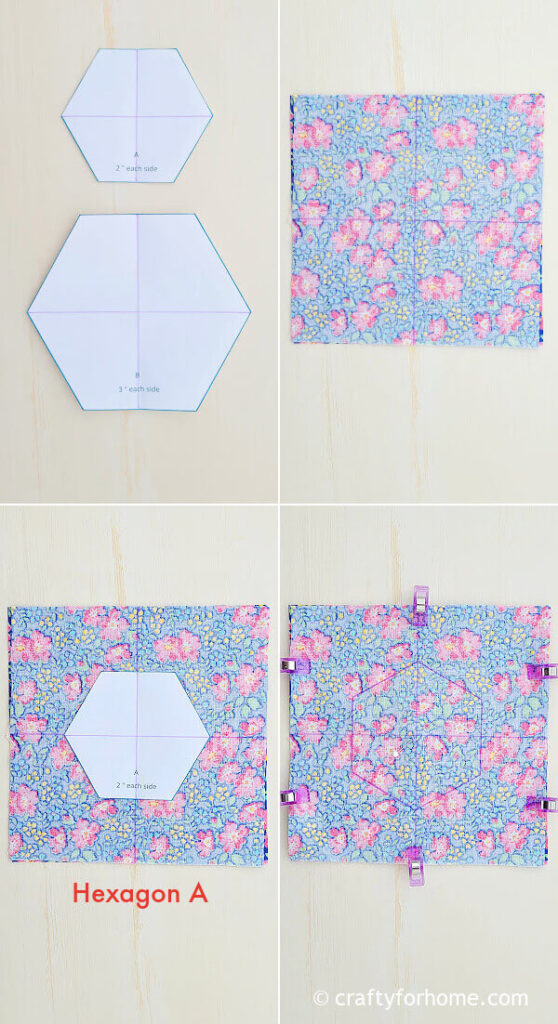 Hexagon Fabric Coaster With Reverse Applique | Crafty For Home
