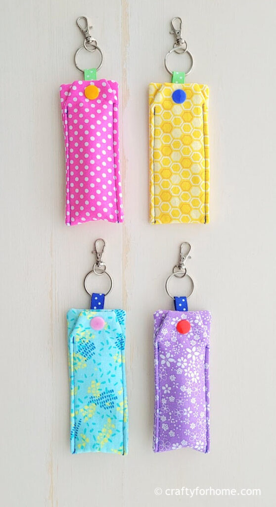 Chapstick Holder Keychain Sewing Tutorial | Crafty For Home