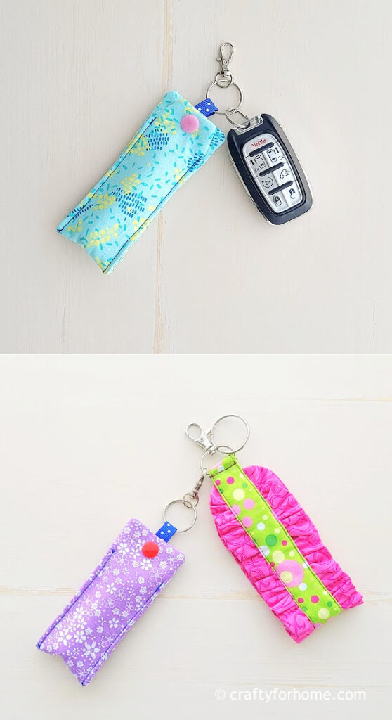 Chapstick Holder Keychain Sewing Tutorial | Crafty For Home