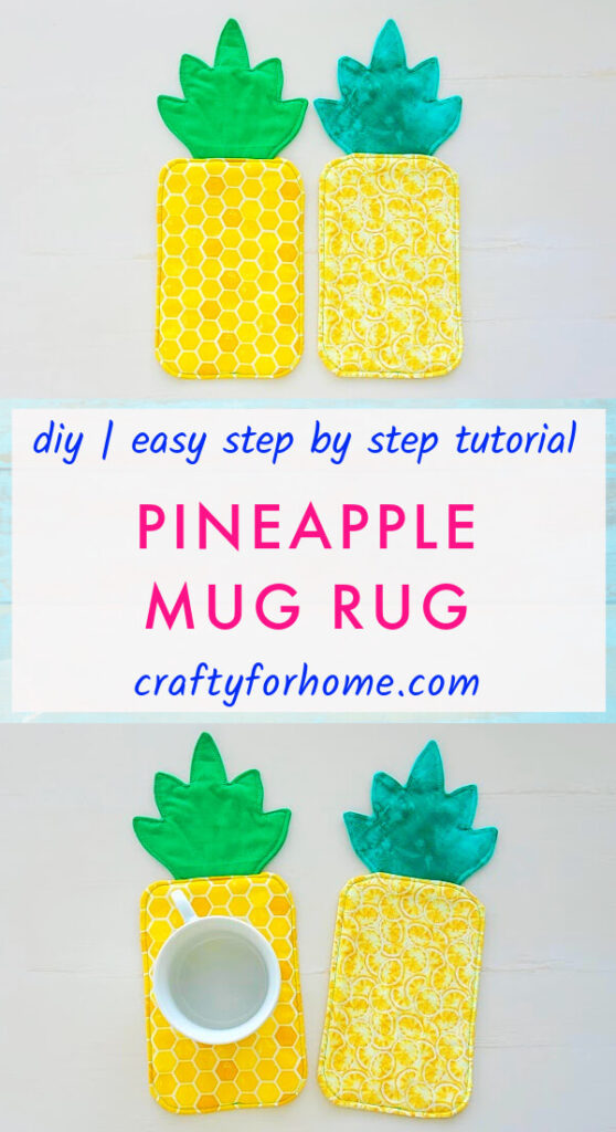 Pineapple Mug Rug Easy Tutorial | Crafty For Home