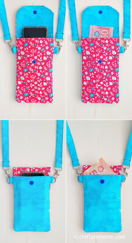 DIY Crossbody Cell Phone Bag Tutorial | Crafty For Home