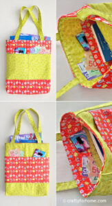 Easy Library Tote Bag Tutorial With Pocket | Crafty For Home
