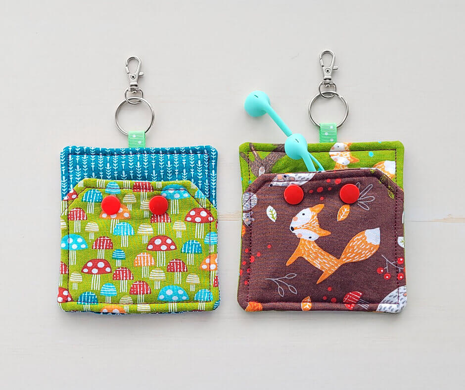 DIY Earbud Pouch Keychain Tutorial | Crafty For Home