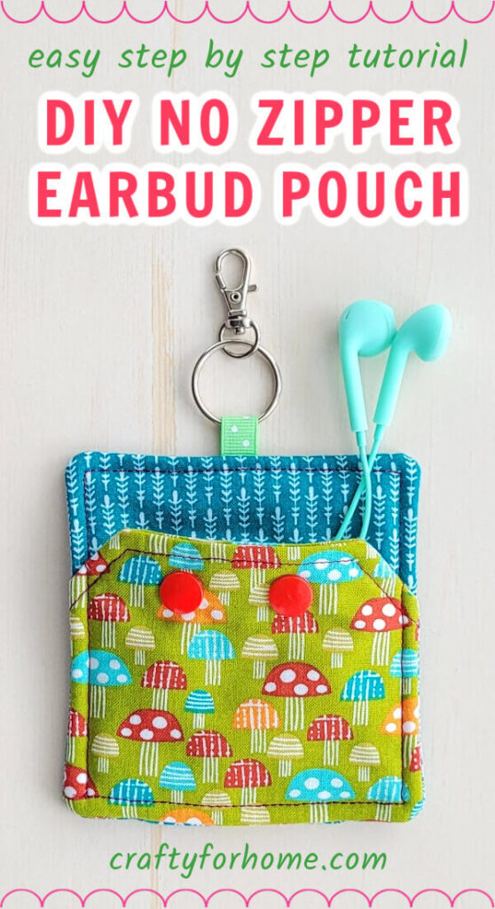 DIY Earbud Pouch Keychain Tutorial | Crafty For Home