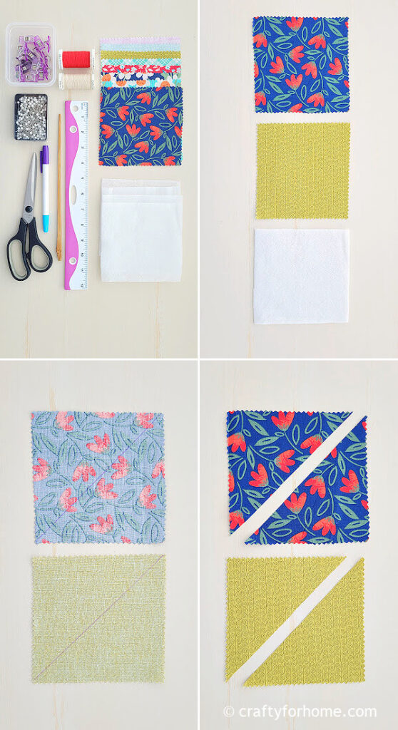 Easy Quilted Color Block Coaster Tutorial | Crafty For Home