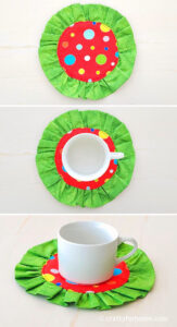 DIY Ruffled Coaster Tutorial | Crafty For Home