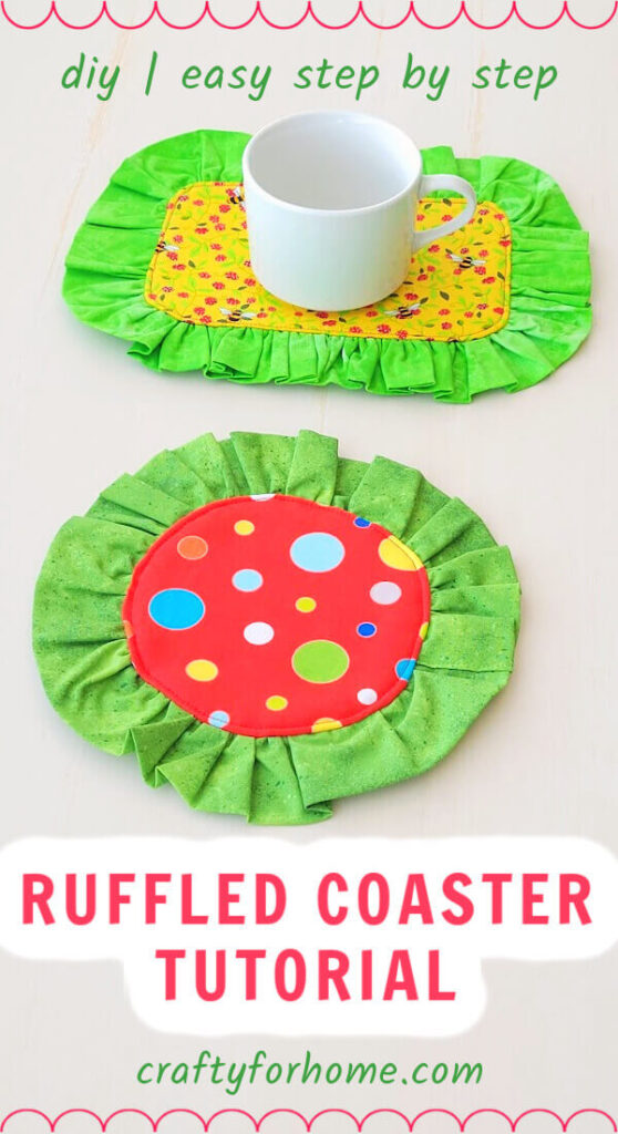 DIY Ruffled Coaster Tutorial | Crafty For Home
