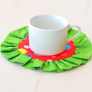 DIY Ruffled Coaster Tutorial | Crafty For Home