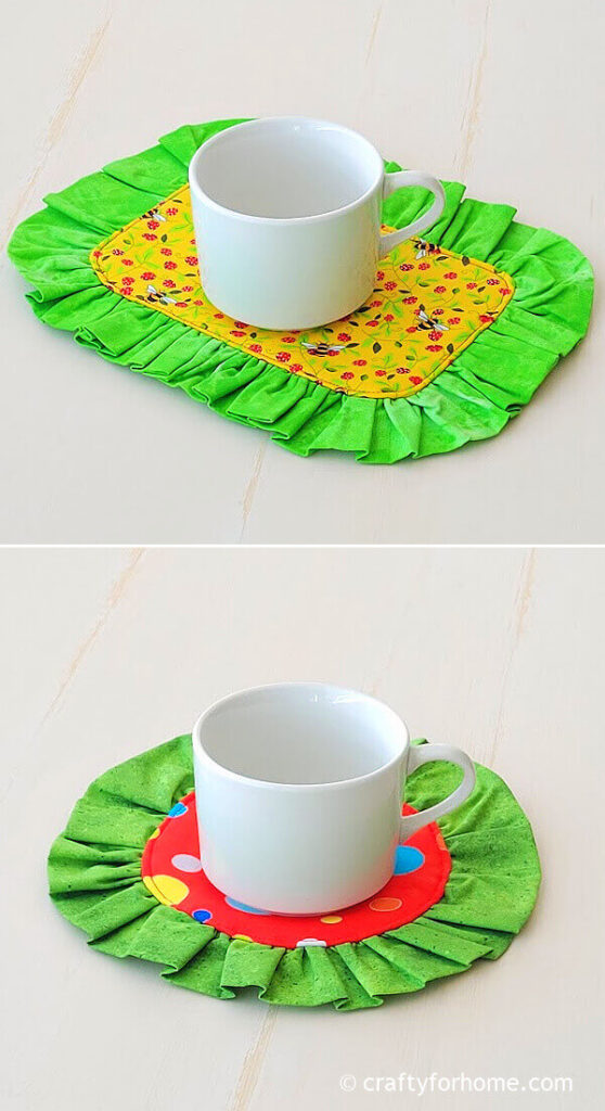 DIY Ruffled Coaster Tutorial | Crafty For Home