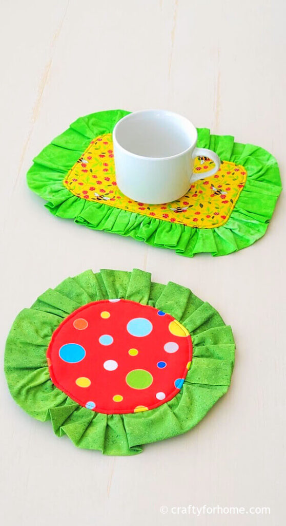 DIY Ruffled Coaster Tutorial | Crafty For Home