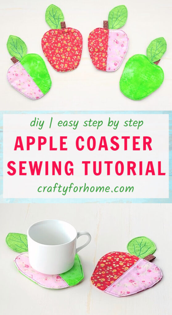 DIY Apple Coaster Sewing Tutorial | Crafty For Home