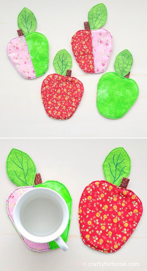 DIY Apple Coaster Sewing Tutorial | Crafty For Home