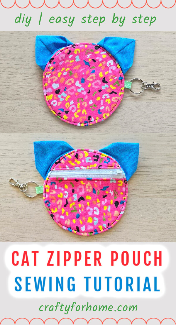 Cat Coin Pouch With Zipper Tutorial | Crafty For Home
