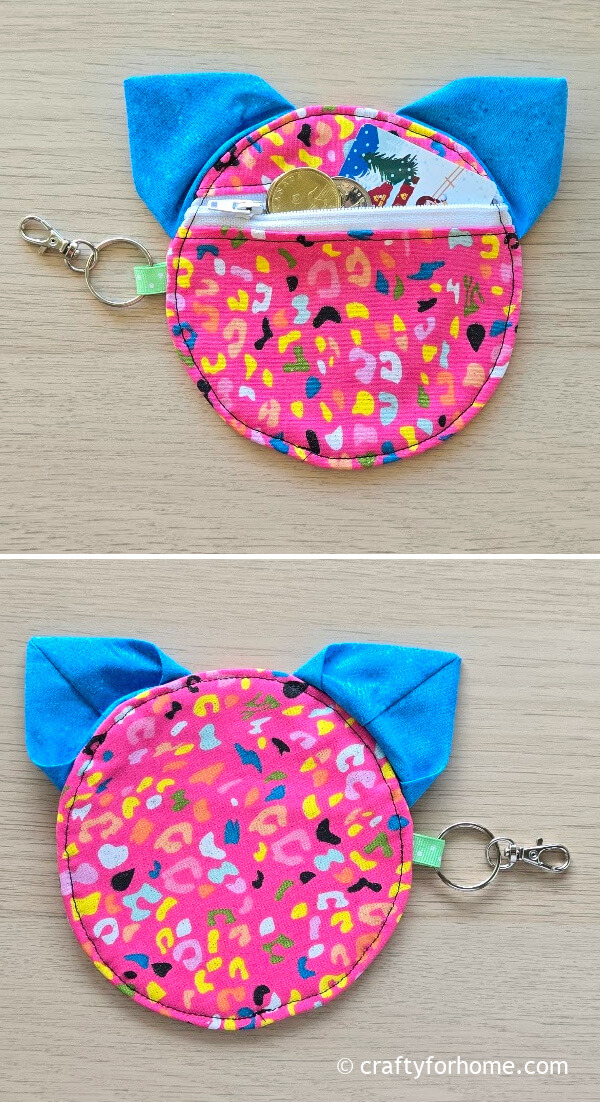 Cat Coin Pouch With Zipper Tutorial | Crafty For Home