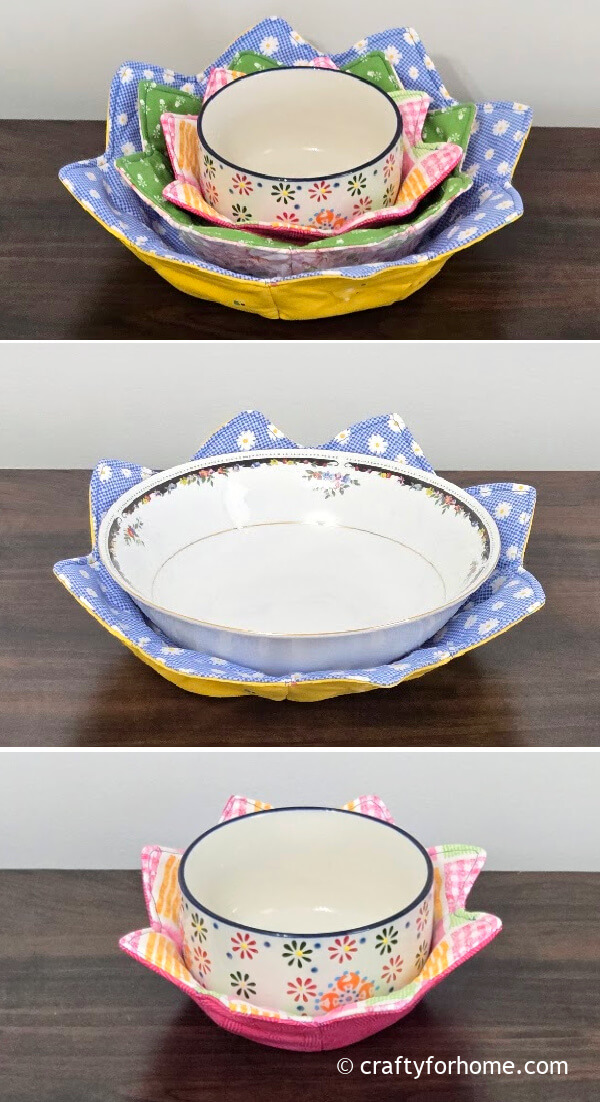 How To Make DIY Flower Bowl Cozy | Crafty For Home