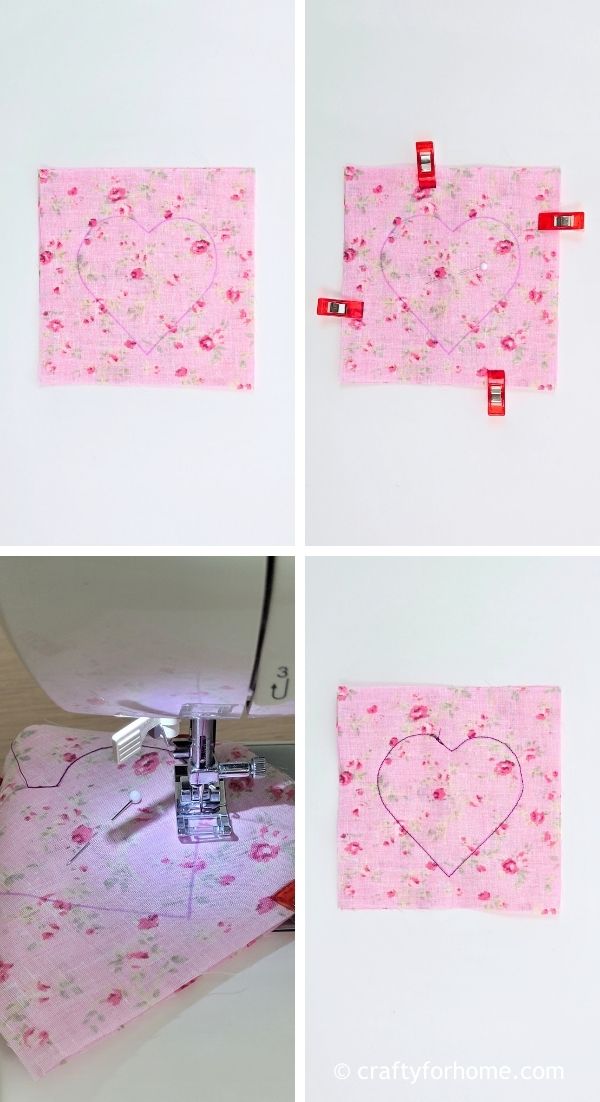 Reverse Applique Heart Coaster Tutorial | Crafty For Home