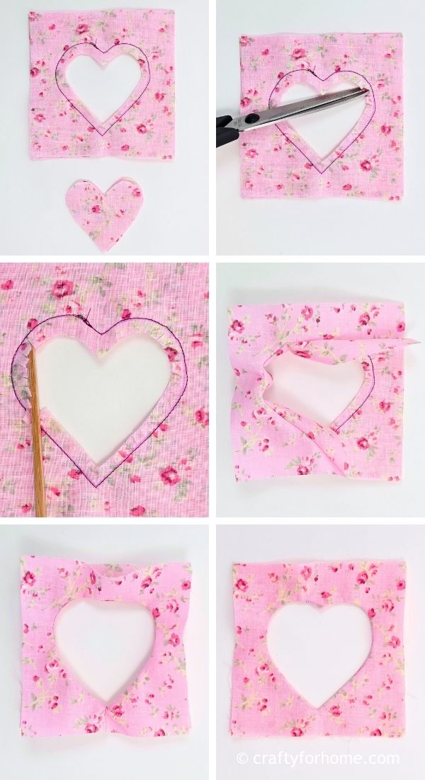 Reverse Applique Heart Coaster Tutorial | Crafty For Home