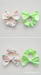 Bow Scrunchie Tutorial, Easy Sewing Project | Crafty For Home