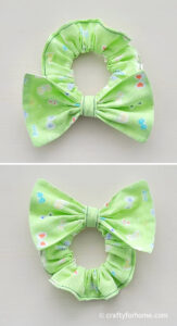 Bow Scrunchie Tutorial, Easy Sewing Project | Crafty For Home