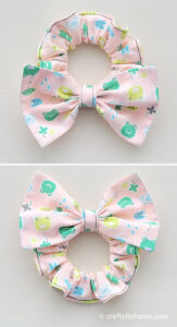 Bow Scrunchie Tutorial, Easy Sewing Project | Crafty For Home