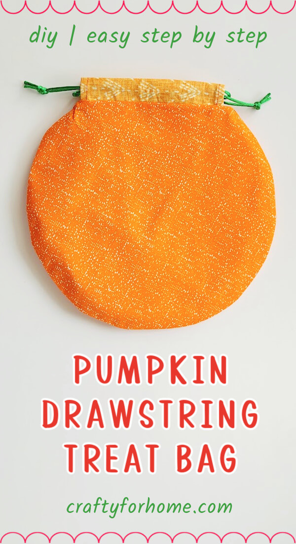 DIY Round Drawstring Bag Trick And Treat | Crafty For Home