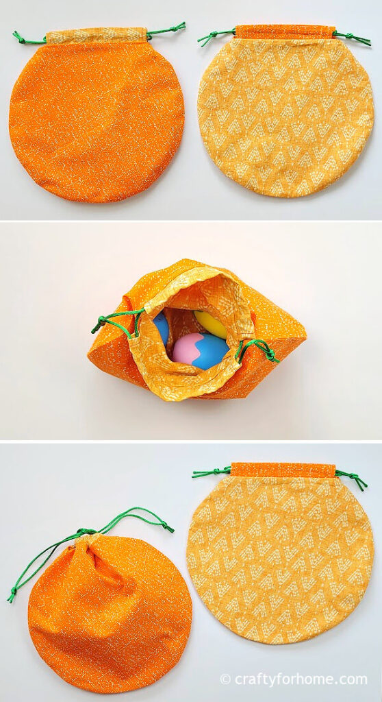 DIY Round Drawstring Bag Trick And Treat | Crafty For Home