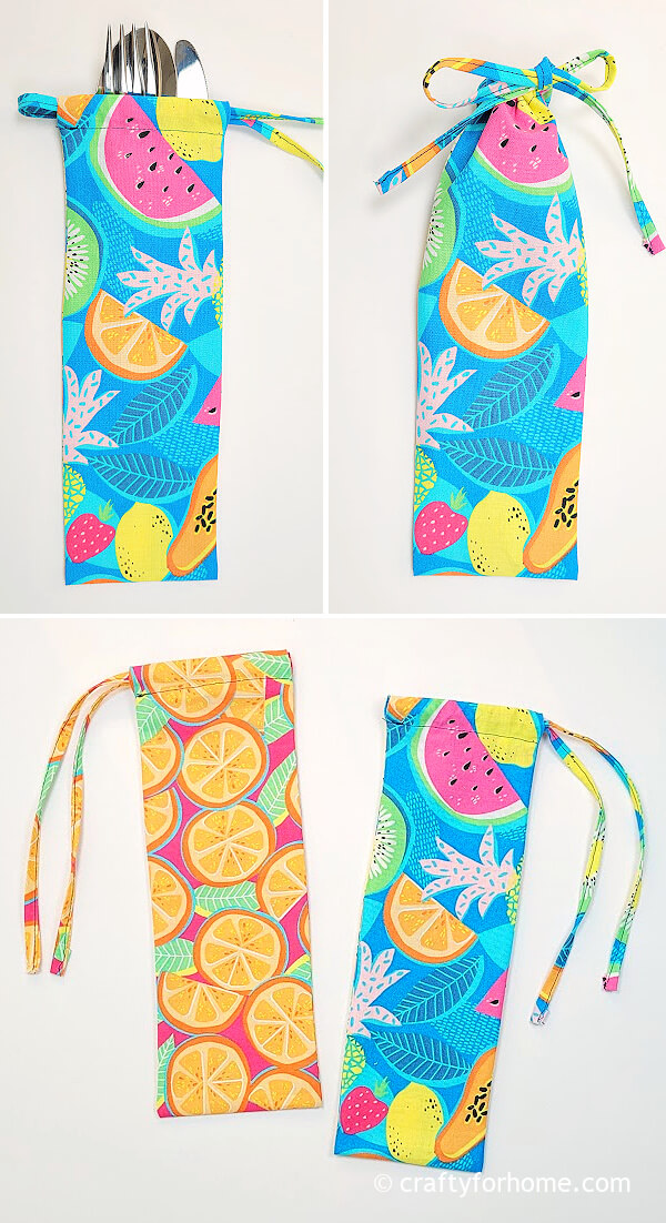 Cutlery Drawstring Bag Tutorial | Crafty For Home